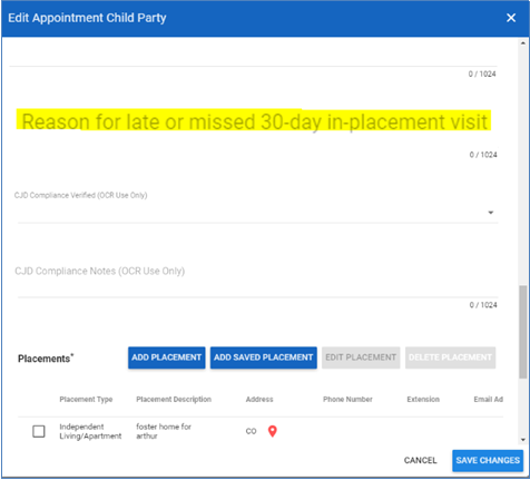 How do I respond to missed or late visits on the D&N Initial Visit ...