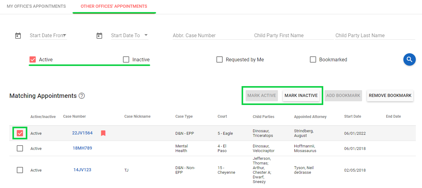 Finishing Work on Another Office's Appointment – OCR CARES Help Center