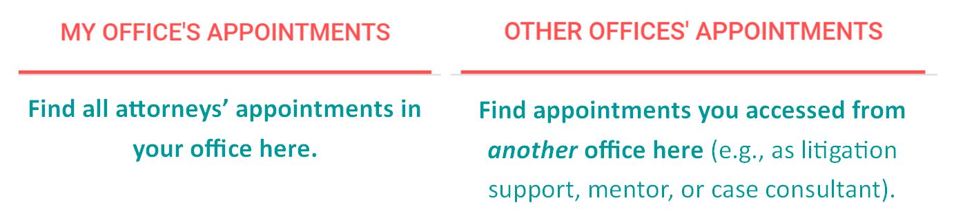 My Appointments Screen – OCR CARES Help Center